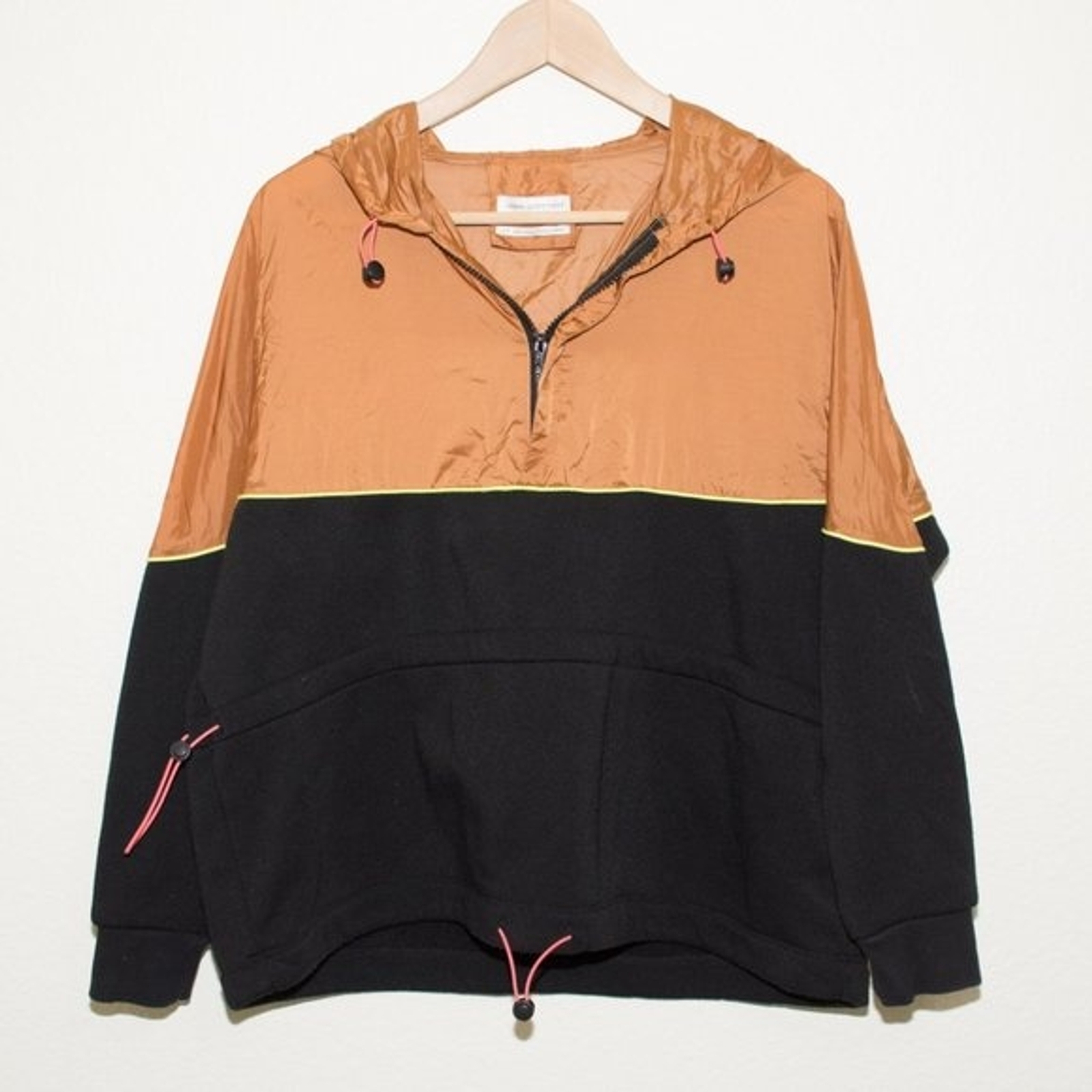 Urban Outfitters Black and Brown Colorblock Pullover Jacket Sz Small ...