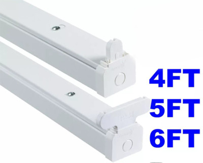 Single Twin T8 LED Batten Tube Fitting Fluorescent Double Wall Light ...