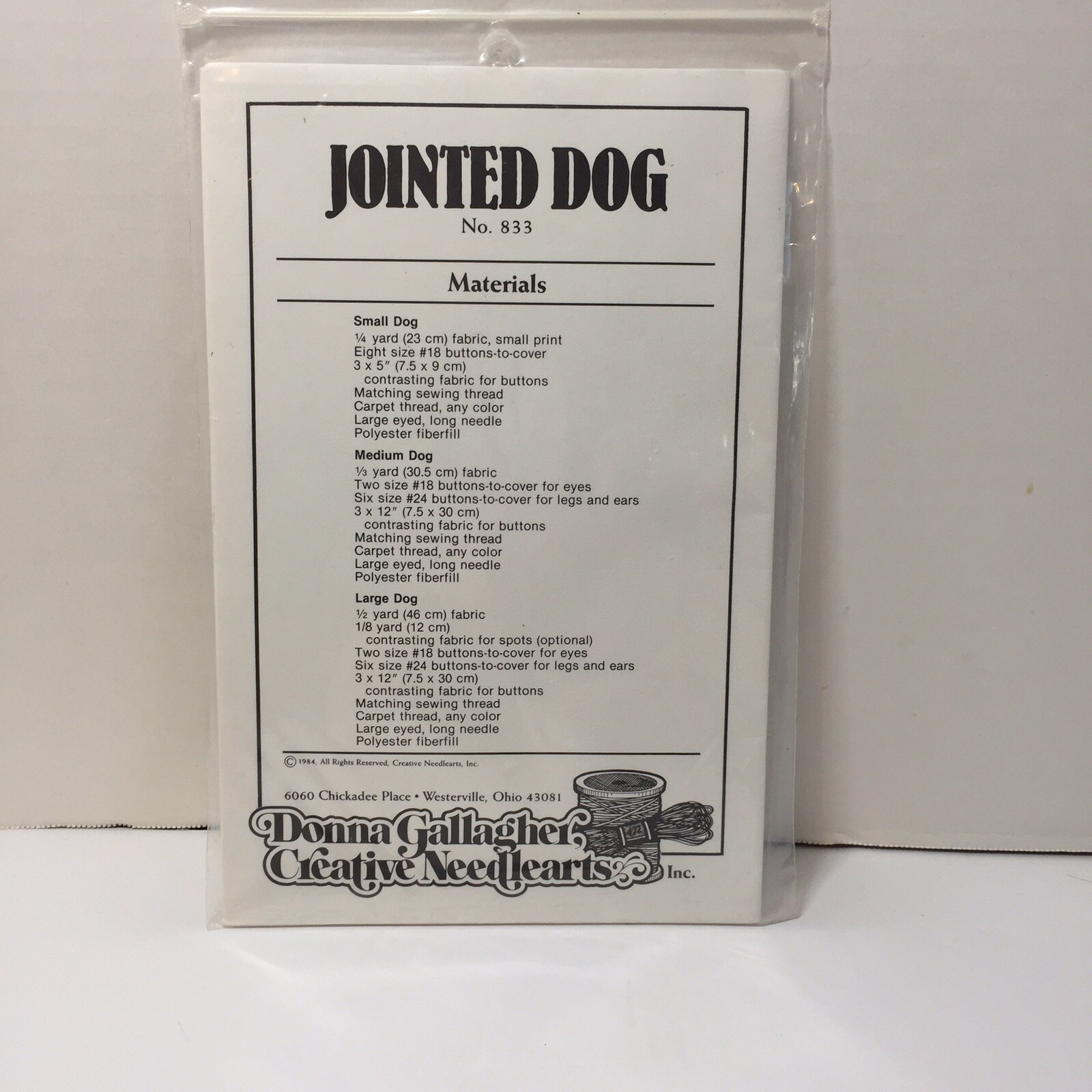 Country Charm Jointed Dog in 3 Sizes Pattern Jointed Donna Gallagher | eBay