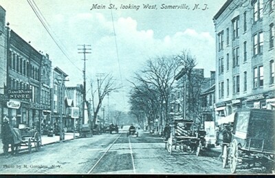 pc11638 postcard Somerville New Jersey Main Street postally used 1909 ...