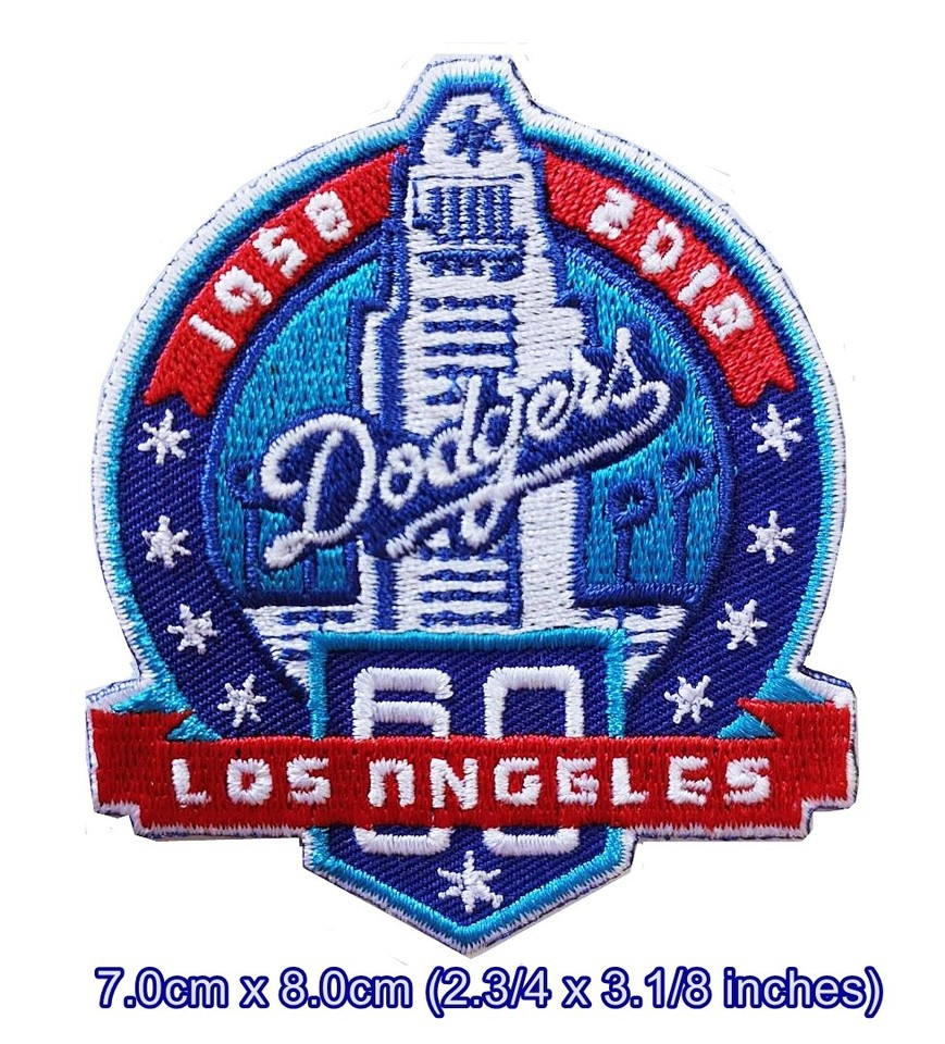 Los Angeles Dodgers MLB-Baseball Logo Embroidery Patches Iron, Sewing ...