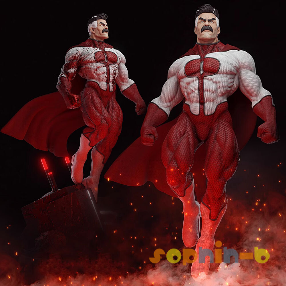 Omni Man 3d Print Resin 1:6 Scale Model Kit Unpainted GK Statue Figure ...