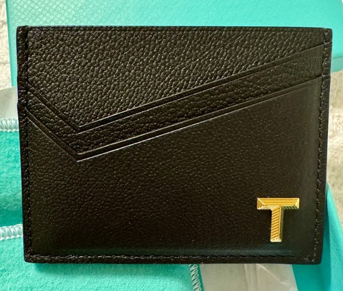 AUTHENTIC Tiffany Card Case in Black Leather-NEW | eBay