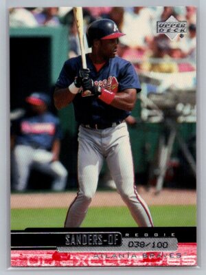 2000 Upper Deck Serial Numbered /100 SP #319 Reggie Sanders Atlanta ...