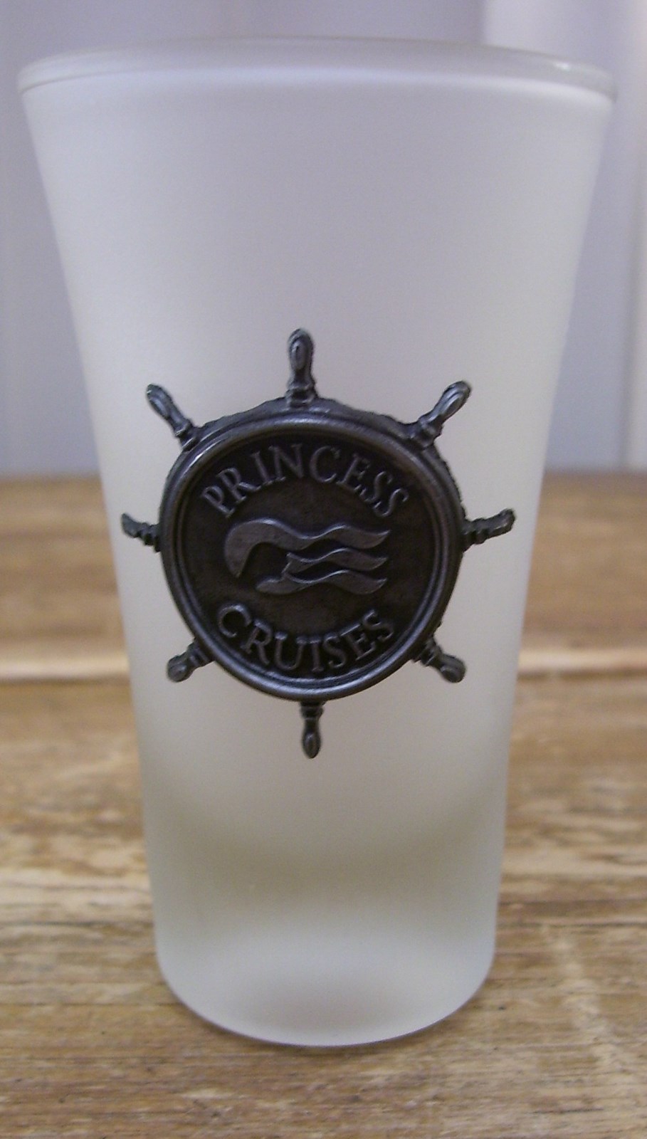 Princess Cruises Frosted Pewter Shot Glass Bar Barware Ship Boat Wheel ...