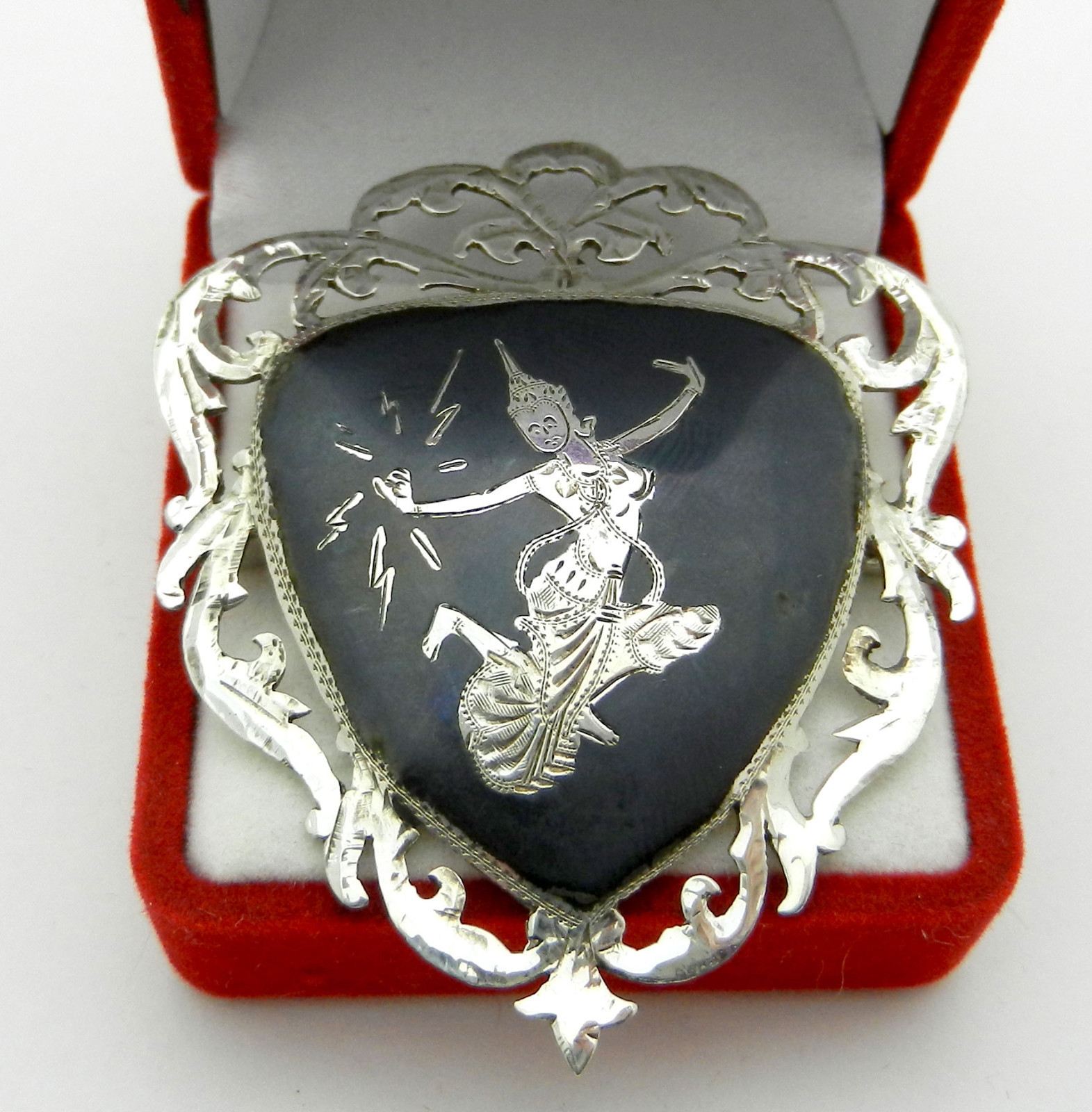 Vintage Siam Sterling Silver * Dancing Goddess * Big … - Gem