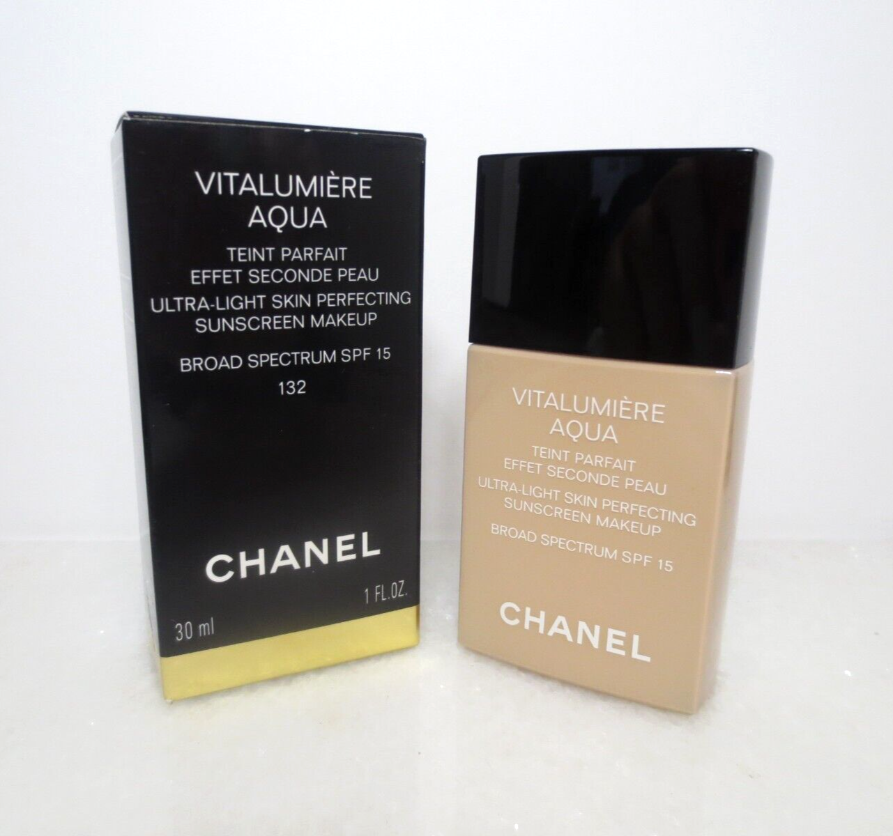 CHANEL ULTRA-LIGHT SKIN PERFECTING SUNSCREEN MAKEUP 132 SPF 15 1 OZ ...