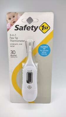 Safety 1st 3-in-1 Flex Tip Thermometer Underarm Oral Rectal Thermometer ...