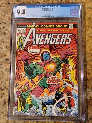 1974 Marvel Comics Avengers 129 CGC 9.8. Classic Kang Cover Thor Iron ...