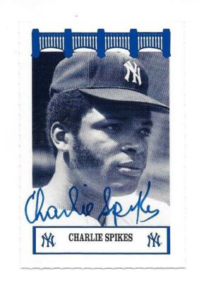 CHARLIE SPIKES 1992 THE WIZ YANKEES 70'S AUTOGRAPHED SIGNED | eBay