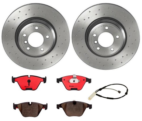 Brembo Front Brake Kit Ceramic Pads with Sensor Disc Rotors For BMW E90 ...