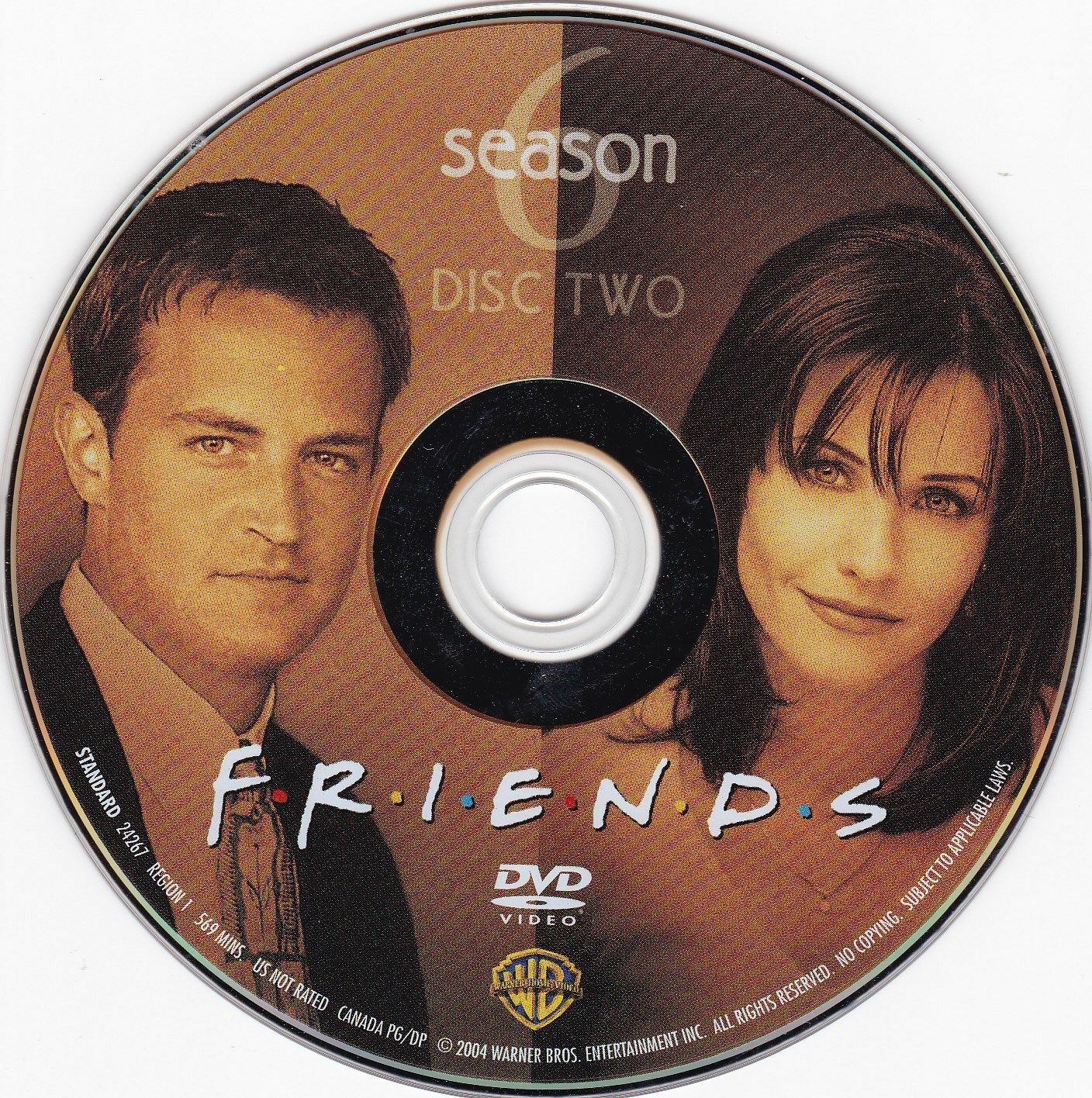 Individual Replacement Friends Season Six (DVD Disc Only) Disc # Of ...