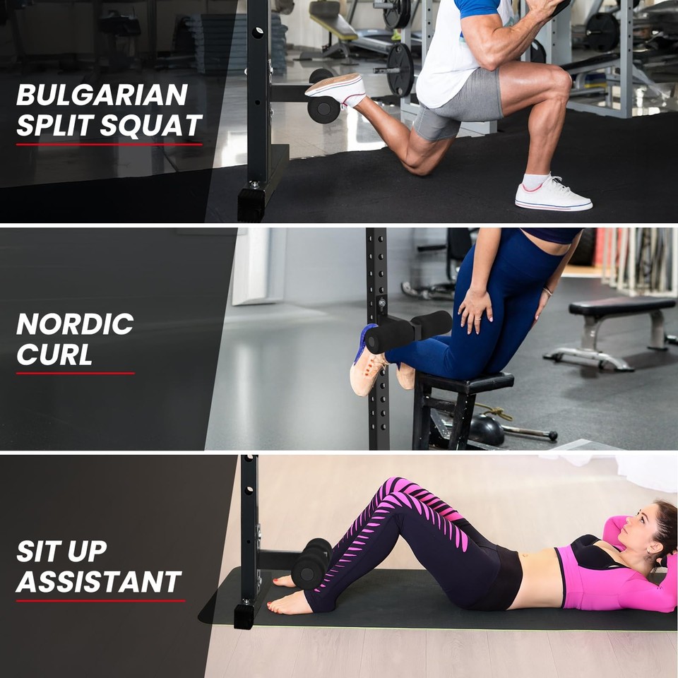 Nordic Hamstring Curl Squat Rack Attachment, Sit Up Assistant Device ...