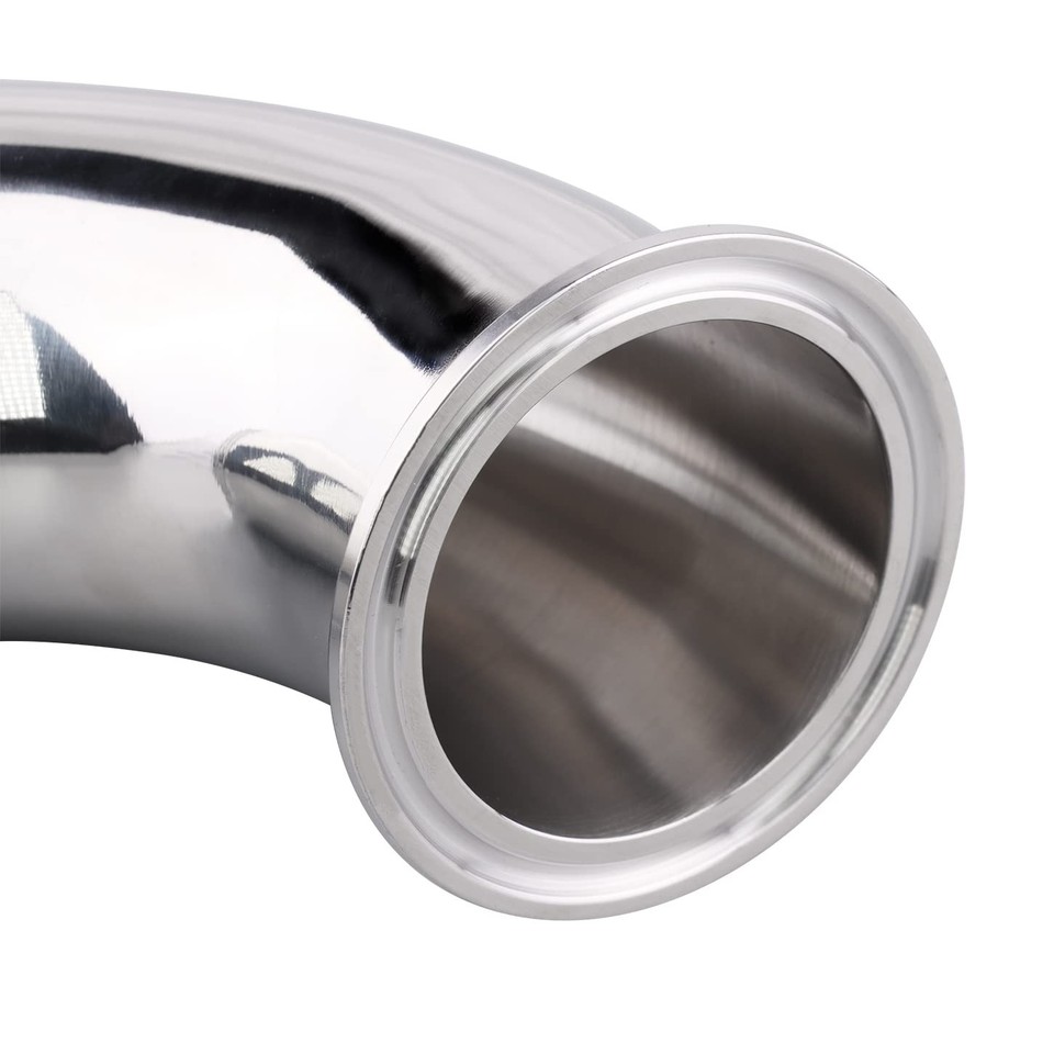 Sanitary Hose Barb Pipe Fitting 2" Tri Clamp (64MM Ferrule) 90 Degree ...