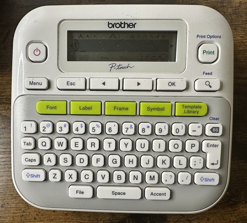 Brother P-Touch Label Maker PT-D210 Light Easy Compact White No Adapter ...