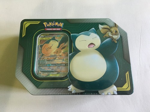 Pokemon TCG 2019 Eevee & Snorlax GX Tag Team Tin New Factory Sealed | eBay