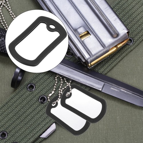 12pcs Military Style Dog Tag Silicone Silencer Dog Tag Silicone ...