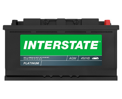Interstate Batteries 12V 95Ah Group H8/49 SLI AGM Automotive Battery ...