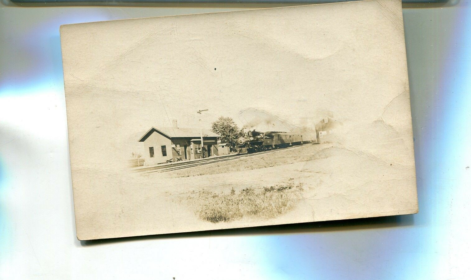 FAIRFIELD WISCONSIN RAILROAD TRAIN DEPOT REAL PHOTO POSTCARD 4016P | eBay