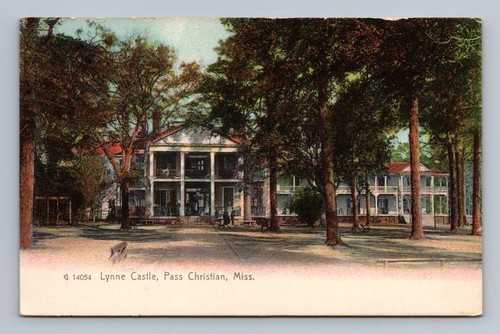 Lynne Castle PASS CHRISTIAN Mississippi Antique Rotograph Postcard 1908 ...