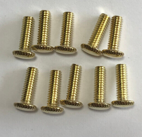 New Lot Of 10 Steel 1/2" Long Brass Plated Finish Thumbhead Screws 8/32 ...