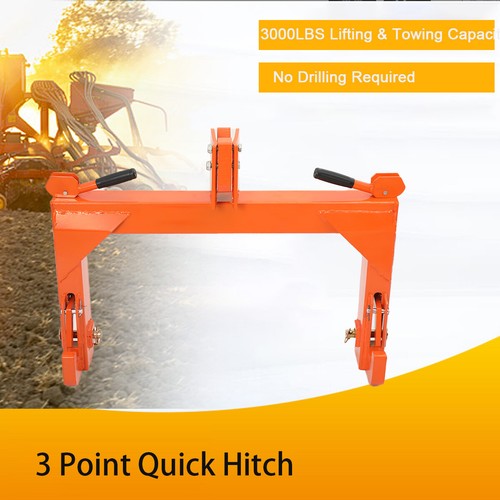 3000lbs 3 Point Quick Hitch Adapter Attachment For Category 1 2 Tractor ...