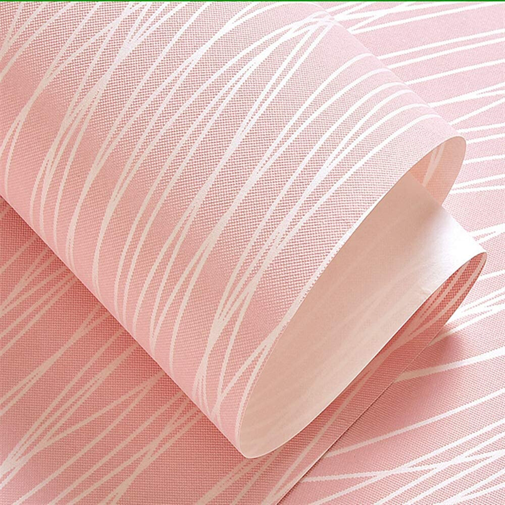 10M 3D Textured Wallpaper Roll Non-Woven Plain Stripe Wall Sticker for ...