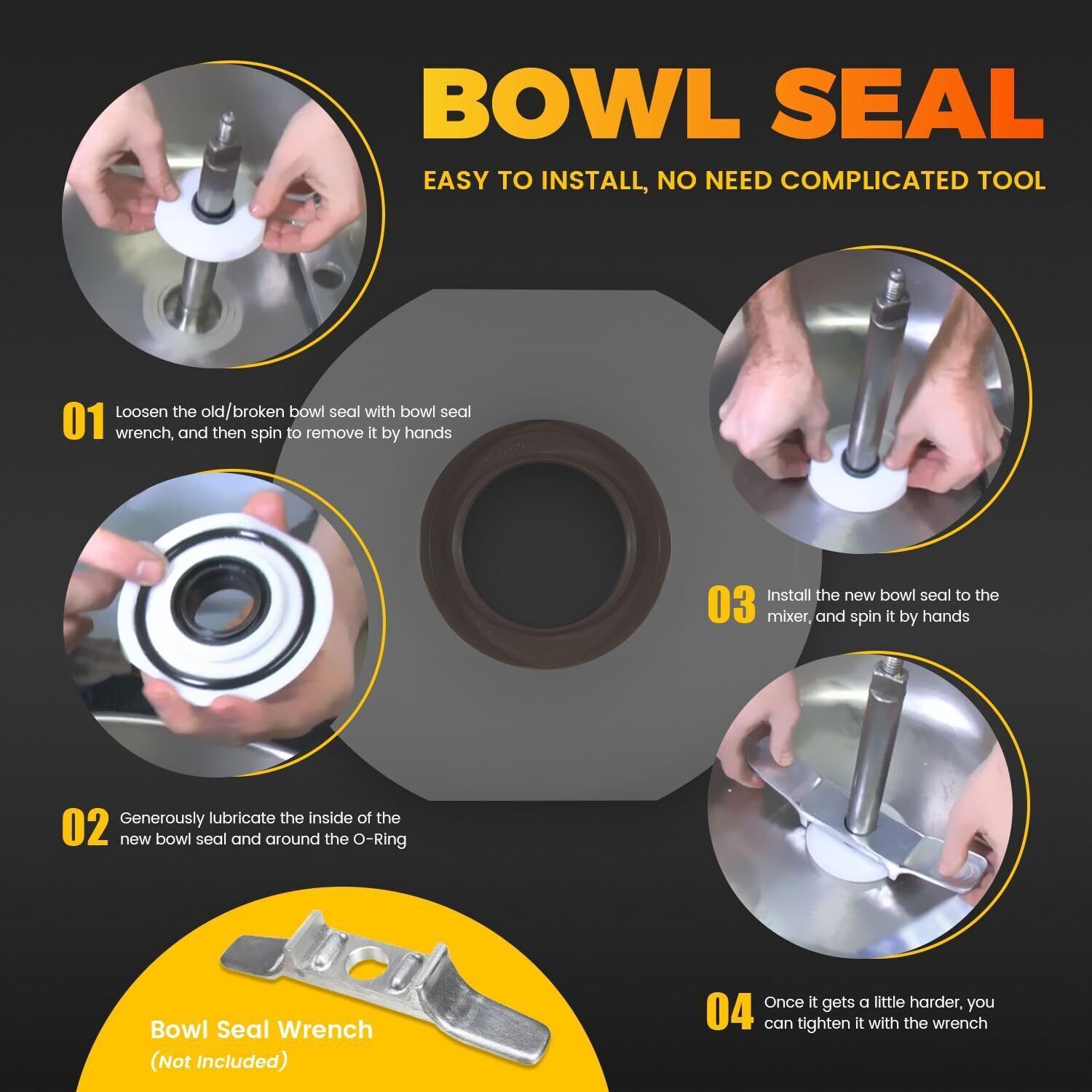 VCM 44/40/25 Bowl Seal Low Profile Cutter Mixer Bowl Seal for Berkel ...