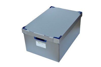 Tough Plastic Archive File Storage Box with Lid - A4 Arch Lever Files ...