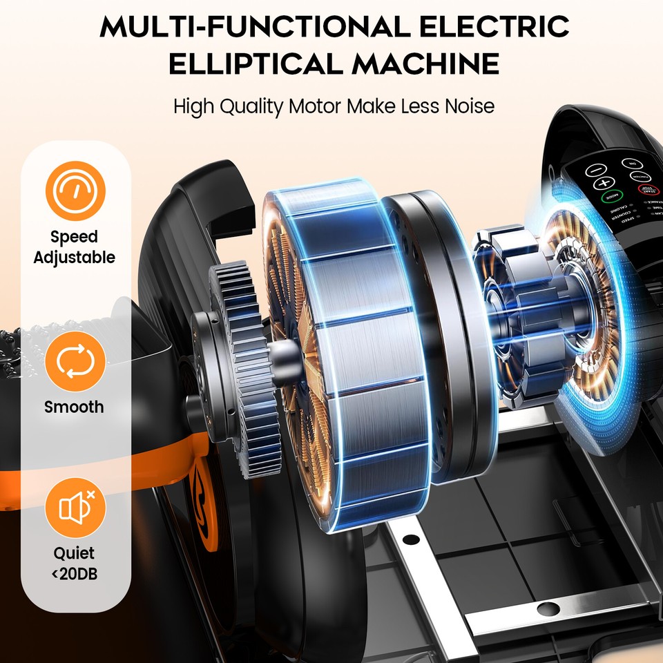 Ellipse Electric Elliptical Machine Under Desk Leg Exerciser Fully ...