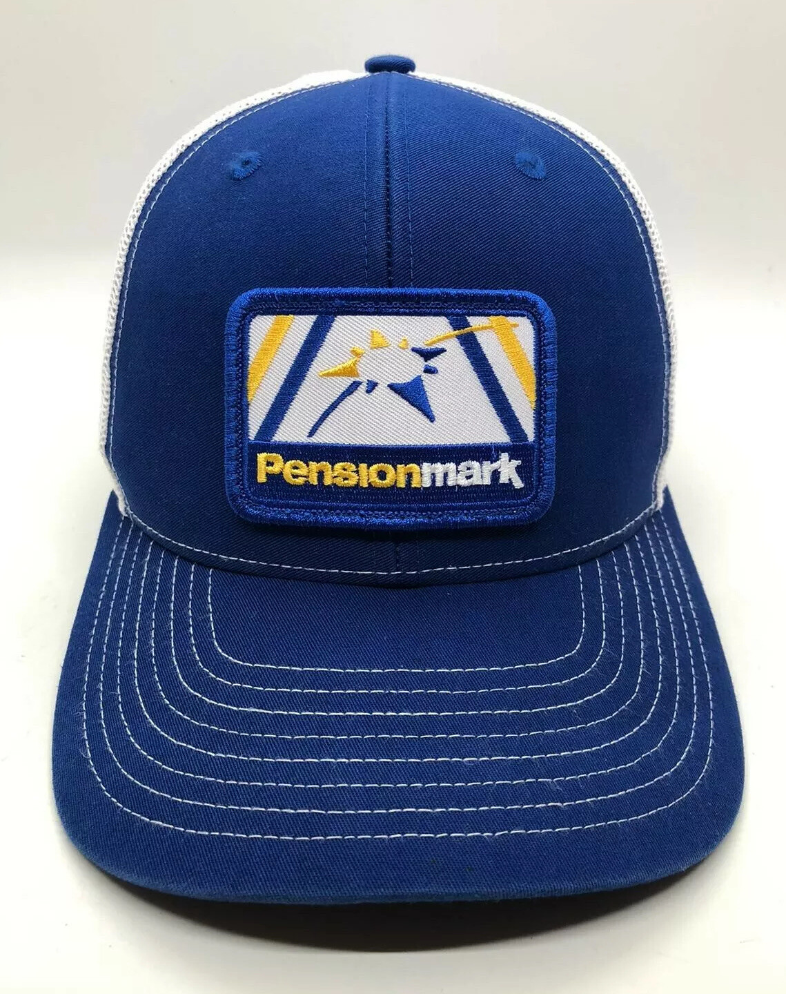Pensionmark Cap Hat Adult Trucker Mesh Snapback Blue White Polyester ...