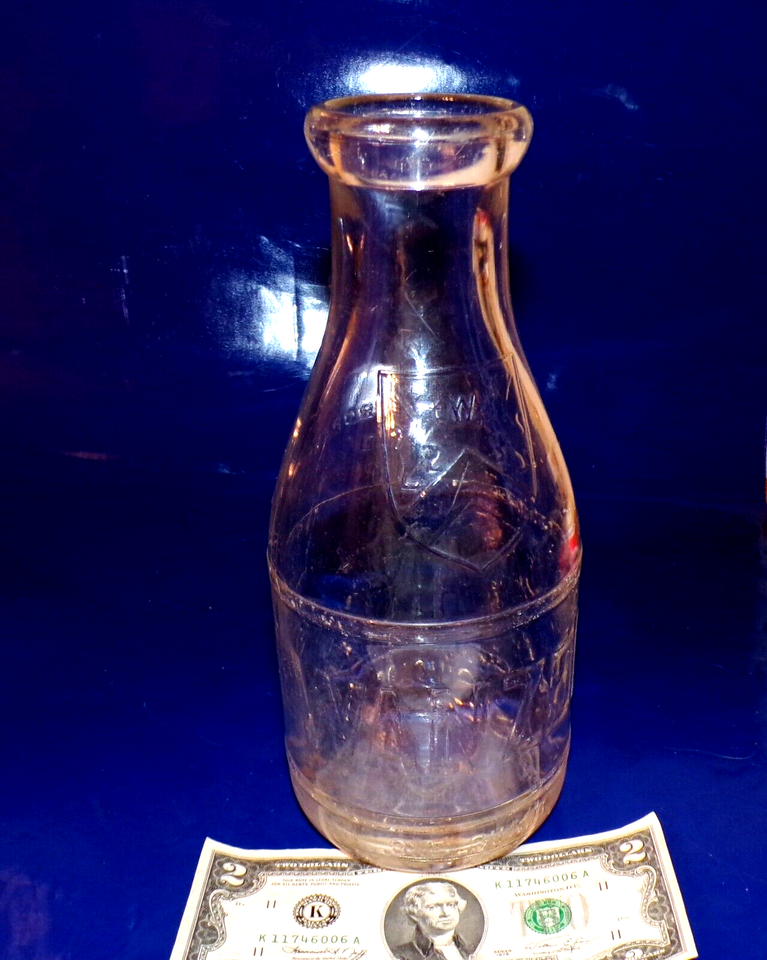 Vintage "WANZER / CHICAGO, Ill." One-Quart Glass Milk Bottle | eBay
