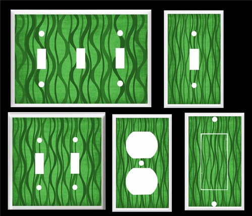 WAVY LINES GREEN LIGHT SWITCH COVER PLATE | eBay