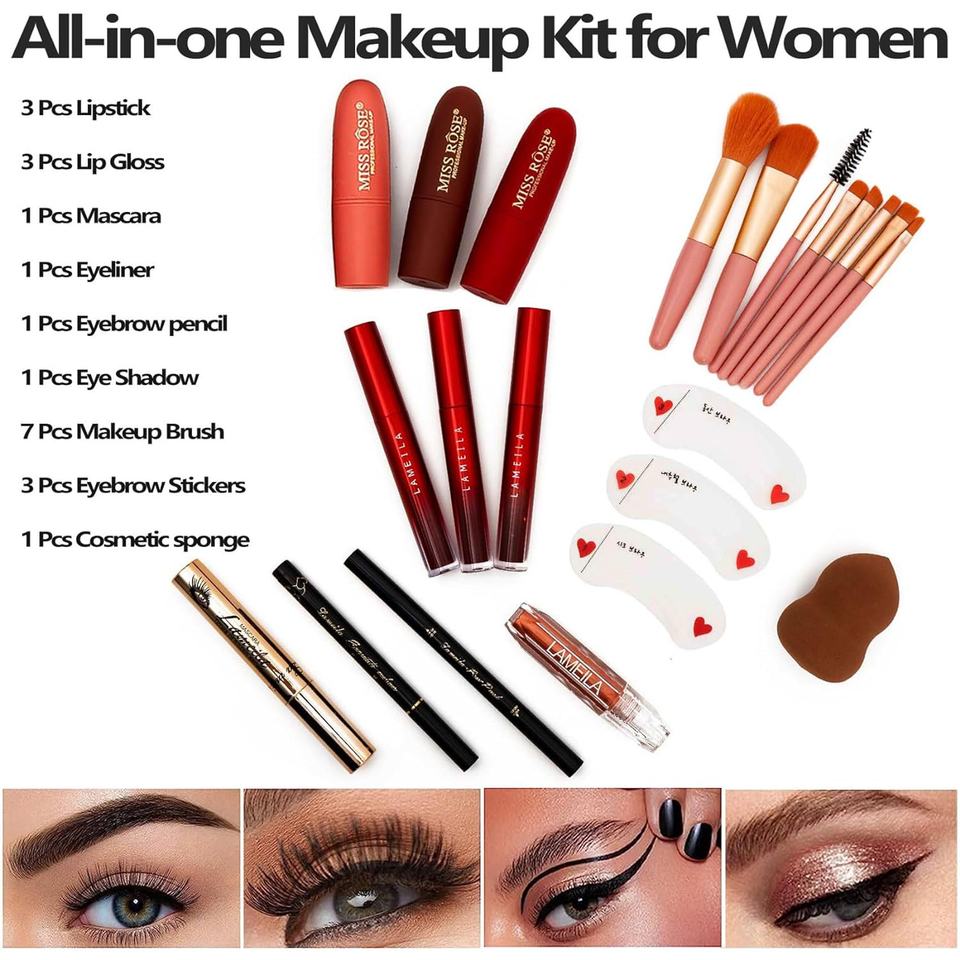 Color All in One Makeup for Women Full Kit Professional Kit Makeup Gift ...