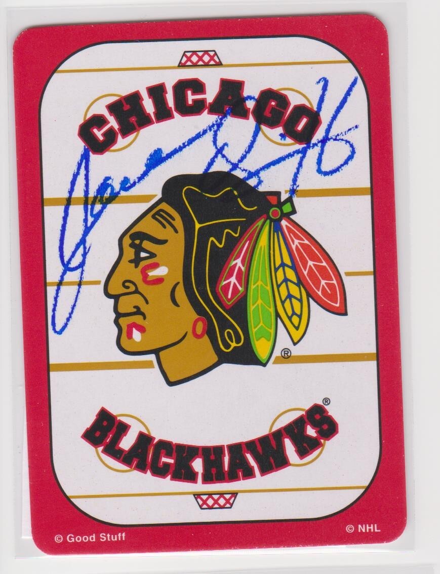 JOEL QUENNEVILLE CHICAGO BLACKHAWKS 2008-2019 COACH AUTOGRAPHED PLAYING ...