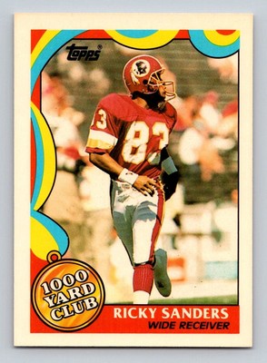 1989 Topps #10 Ricky Sanders 1000 Yard Club near mint | eBay