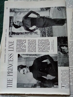 80-1 Ephemera 1953 article folded the princess line fashion | eBay