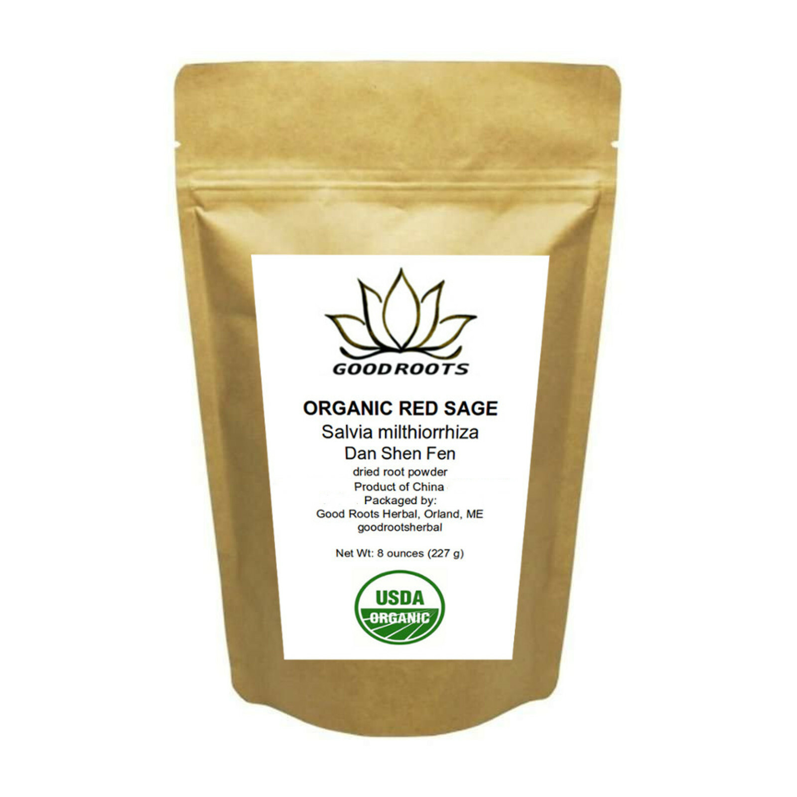 Red Sage Root Powder Organic Dan Shen Salvia miltiorrhiza radix 1/2 ...