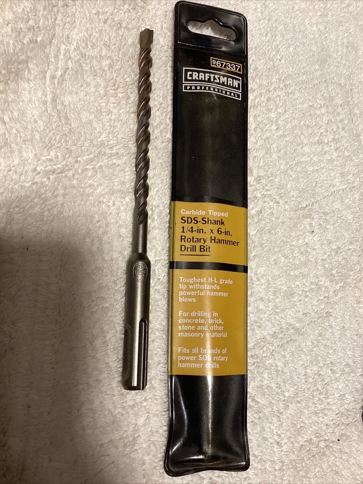 Craftsman SDS+ 1/4” x 6" Rotary + Hammer Drill Bit, Toughest HL Carbide ...