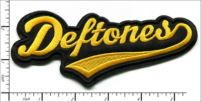 20 Pcs Embroidered Iron on patches DEFTONES Badge 143x57mm AP025dF4 | eBay
