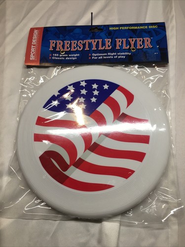 Freestyle Flyer 165g Ultimate Disc Frisbee - American Flag Design ...