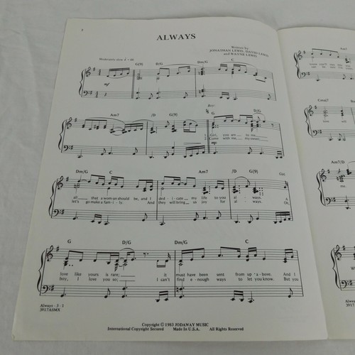 Always Sheet Music Atlantic Starr Piano Chords Lyrics 90s R&B Pop ...