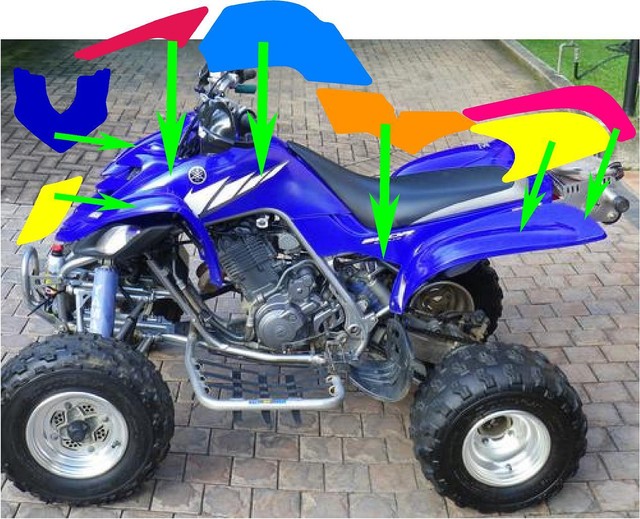 Yamaha RAPTOR 660r Full Graphics Kit Orange for sale online | eBay