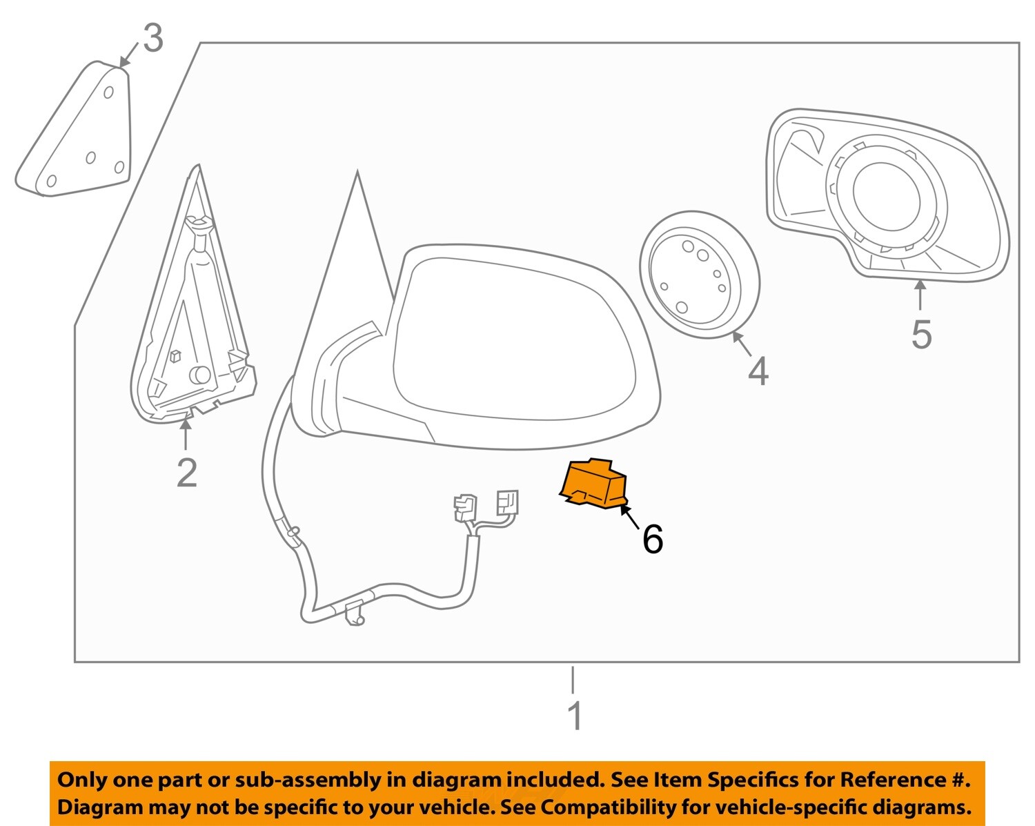GM OEM 02-07 Avalanche 1500 Front Door Outside Mirrors-Lamp 88980307 | eBay