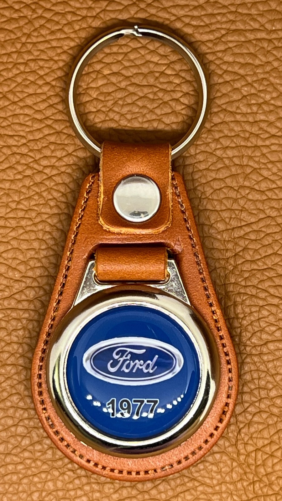 1977 Ford KEYCHAIN PREMIUM LEATHER 100% HIGH QUALITY BLUE | eBay