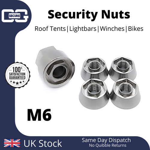 OML Anti-Theft Security Nuts | Tamperproof | Lock Nut Set - HEX - M6 | eBay