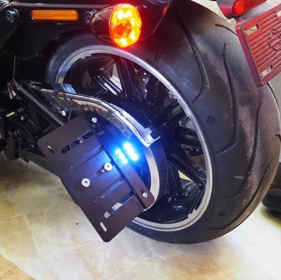 For Harley Softail Fat Boy Breakout Rear Side Mounted License Plate ...