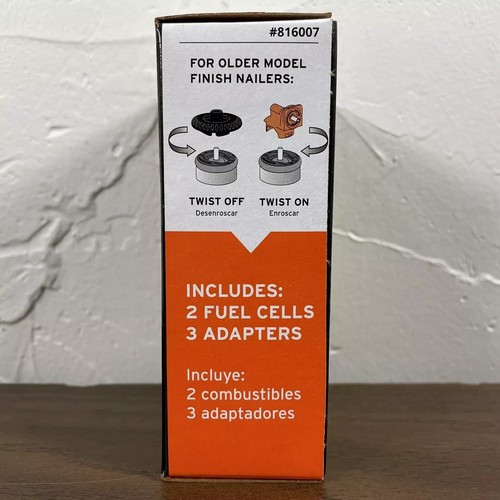 PASLODE CORDLESS FINISH FUEL #816007 INCLUDES 2 FUEL CELLS 3 ADAPTERS ...