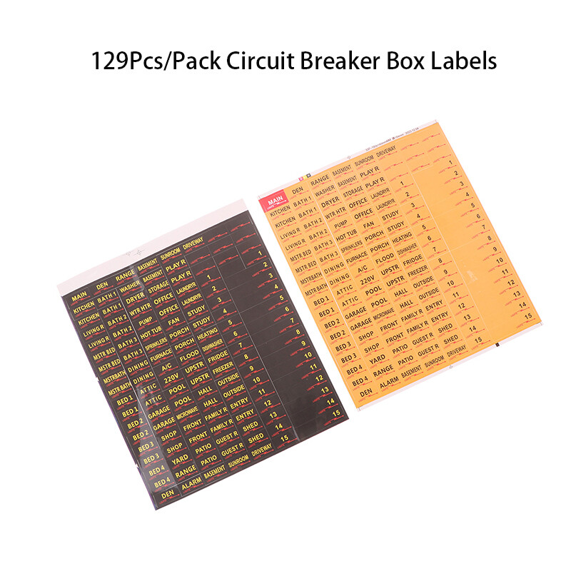 129Pcs Circuit Breaker Box Labels Conspicuous Identification Fuse Box ...