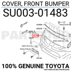 SU00301483 Genuine Toyota COVER, FRONT BUMPER SU003-01483 | eBay Australia